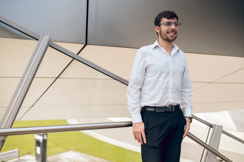 Contented Young Man Looking Confident and Smiling Stock Image - Image ...