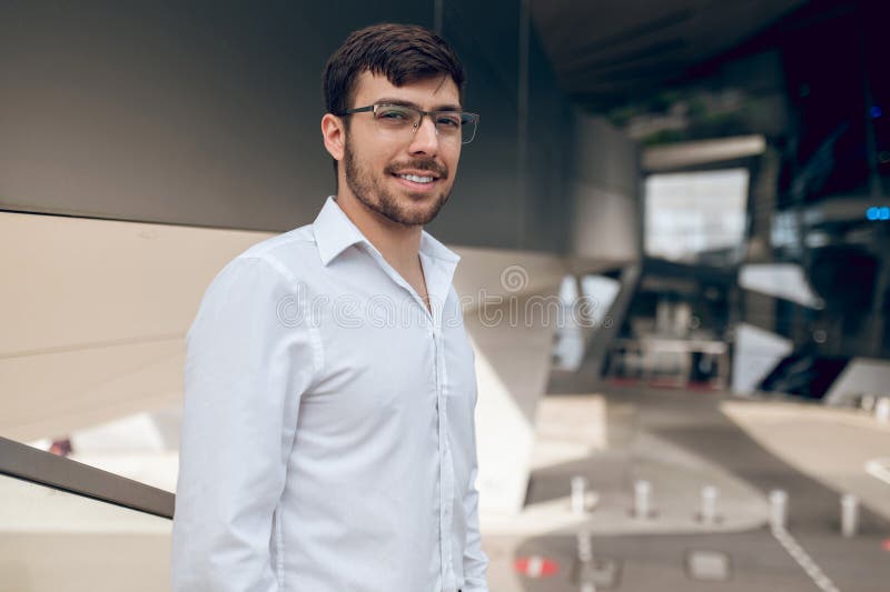 Contented Young Man Looking Confident and Smiling Stock Photo - Image ...