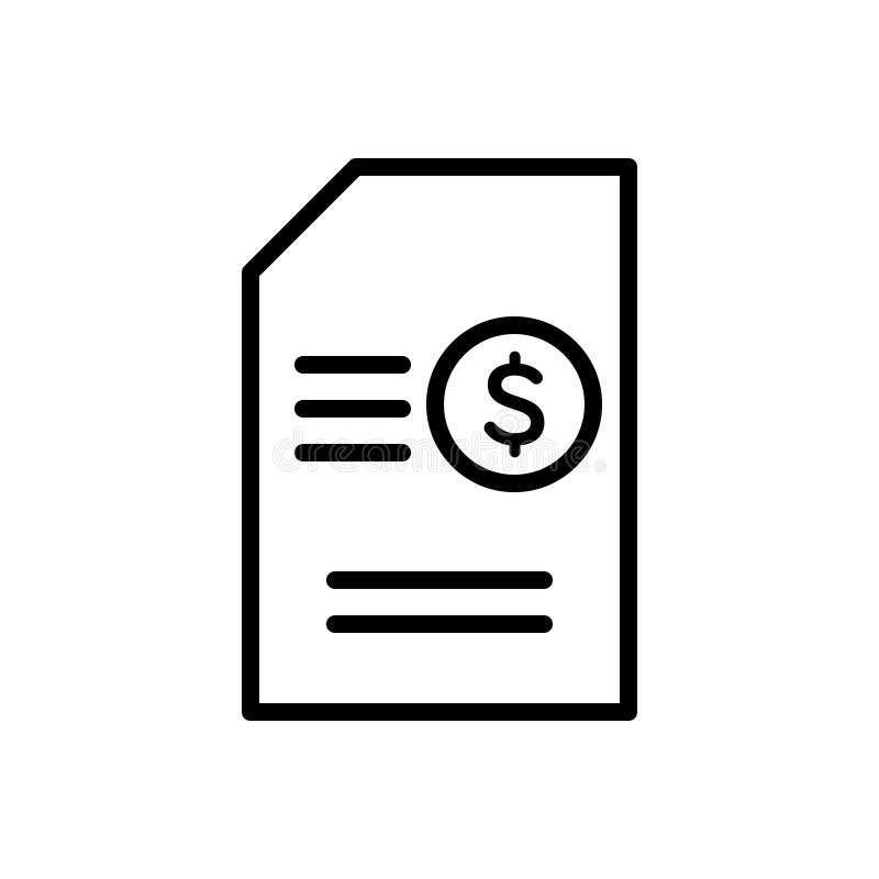 Black Line Icon for Contents, Monetization and Matter Stock Vector ...