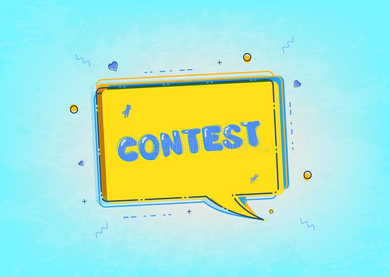 Contest Card. Vector Illustration. Stock Vector - Illustration of ...