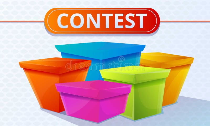 You Won Contest Concept Banner, Cartoon Style Stock Vector ...