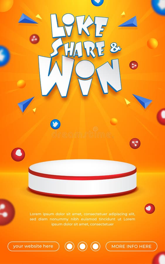 Prize Poster Invitation Contest Template Stock Vector - Illustration of ...