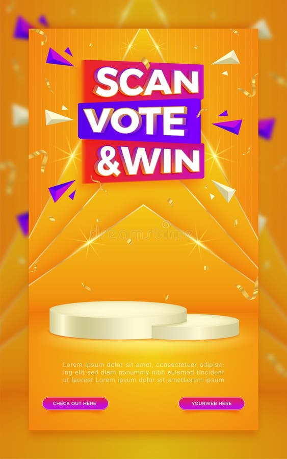 Invitation Contest Story Template Stock Vector - Illustration of coming ...