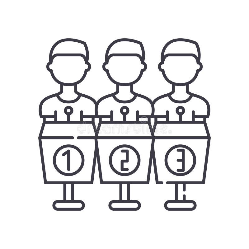 Contestant Icon, Black Vector Sign with Editable Strokes, Concept ...