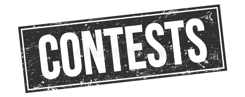 CONTESTS Text on Black Grungy Rectangle Stamp Stock Illustration ...
