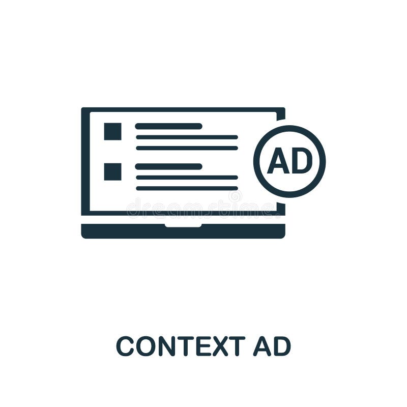Context Ad Icon. Simple Element from Website Development Collection ...