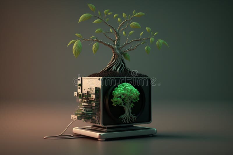 In the Context of Eco-technology, a Tree Thrives within a Digital Plant ...