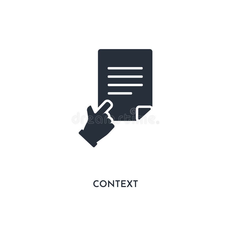 Context Icon. Simple Element Illustration. Isolated Trendy Filled ...