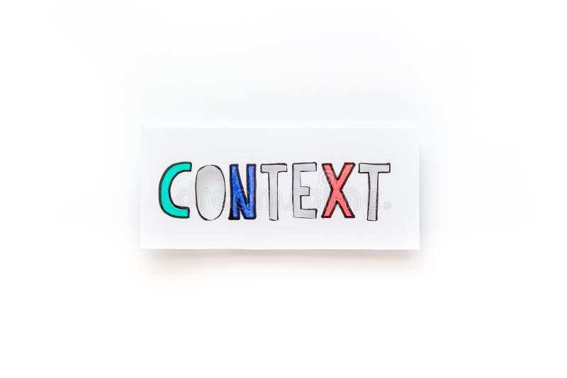 Context Marketing Concept. Word Context on Paper Banner, Top View Stock ...