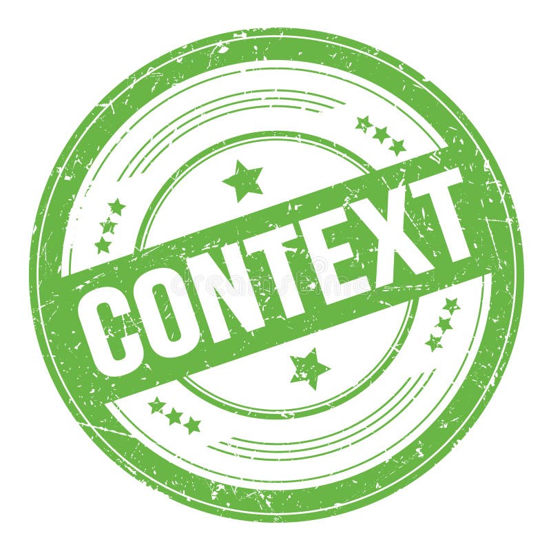 CONTEXT Text on Red Round Grungy Stamp Stock Illustration ...