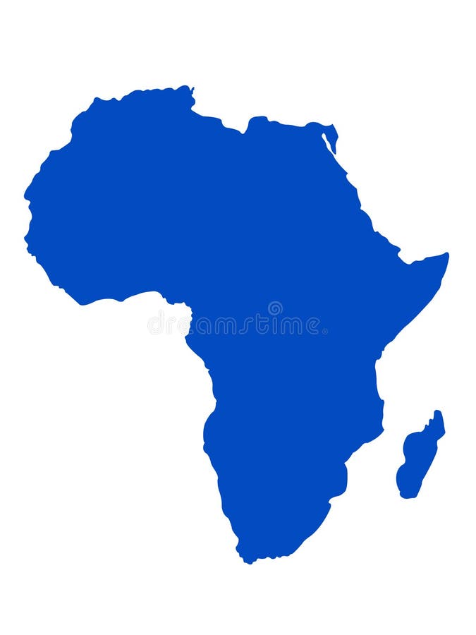 Continent Africa map stock vector. Illustration of contour - 130660967