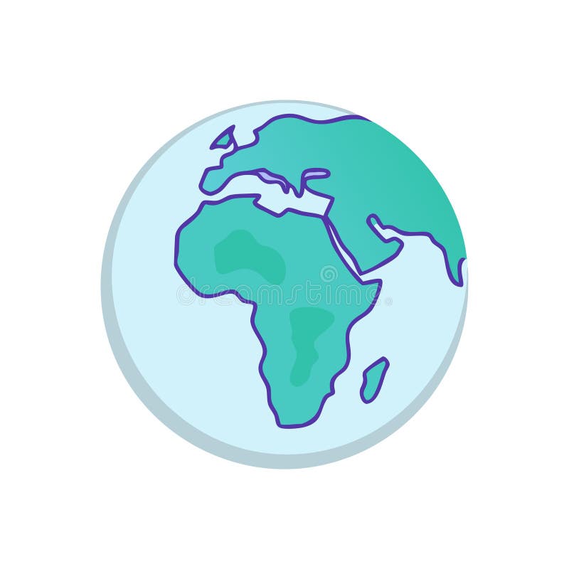 Continent Icon for Geography and Travel Stock Photo - Illustration of ...