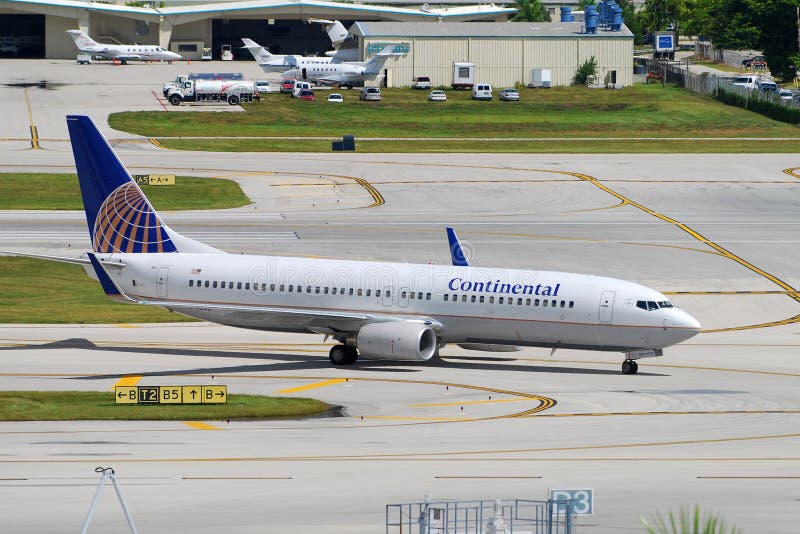 Continental Airlines Passenger Jet Airplane Editorial Stock Image ...