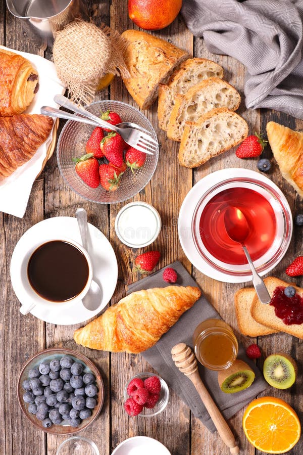 Continental breakfast stock image. Image of bread, breakfast - 71292891