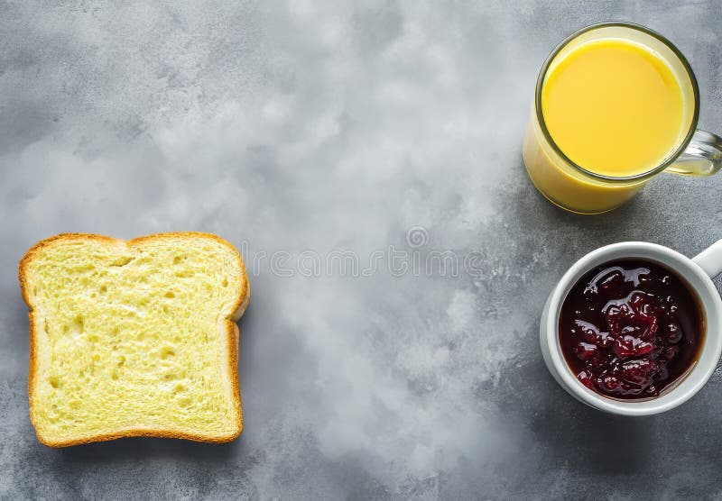 A Continental Breakfast with a Concrete Background and a Delicious ...