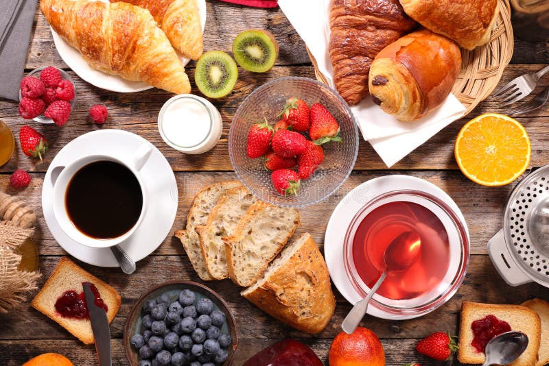 Continental breakfast stock photo. Image of croissant - 17694826