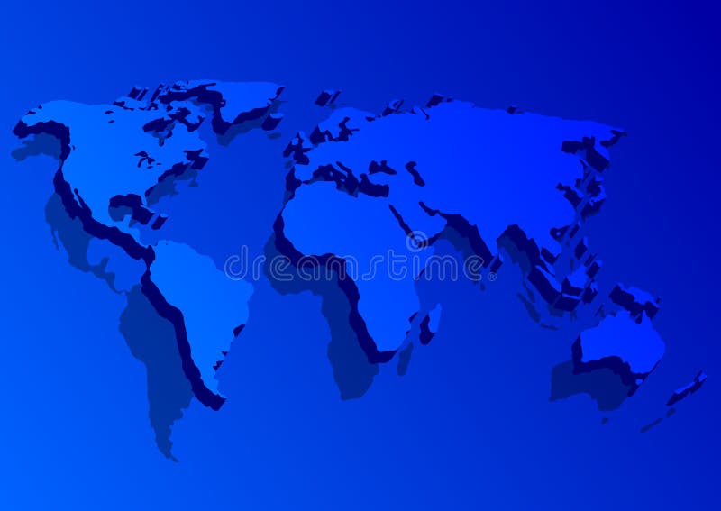 Continente azul stock de ilustración. Ilustración de america - 9232713