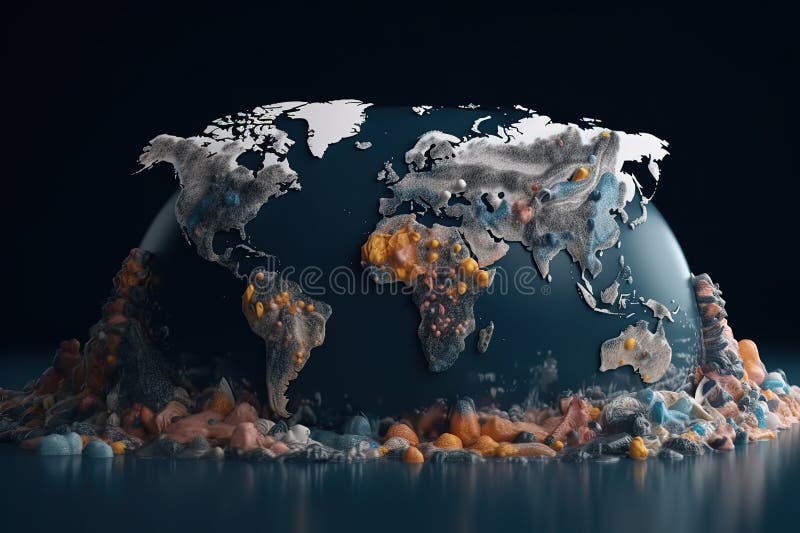 Continents Earth are Made Up of Garbage, Surrounded by Ocean Water ...