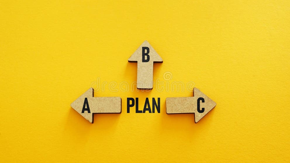 Contingency Plan. Choosing Plan B or C Stock Photo - Image of multi ...