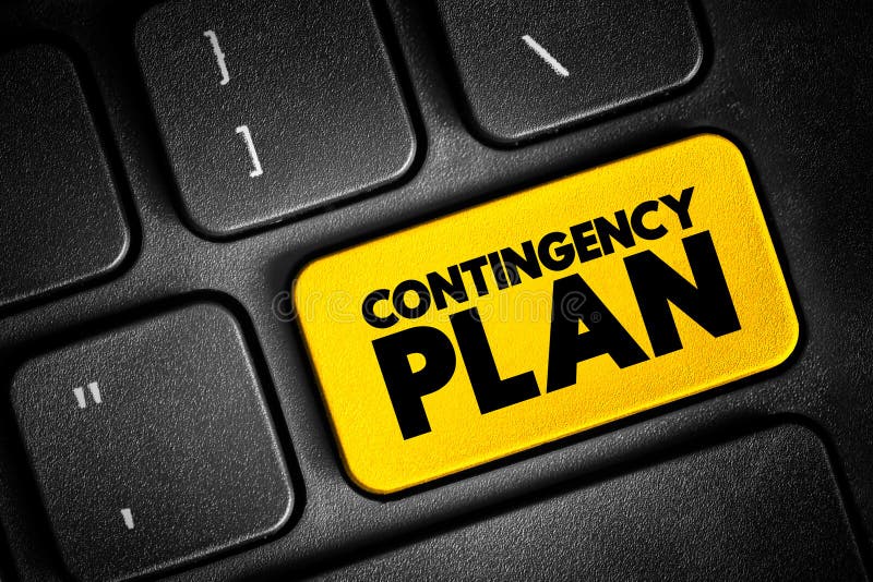 Contingency Plan is Shown Using the Text Stock Image - Image of ...