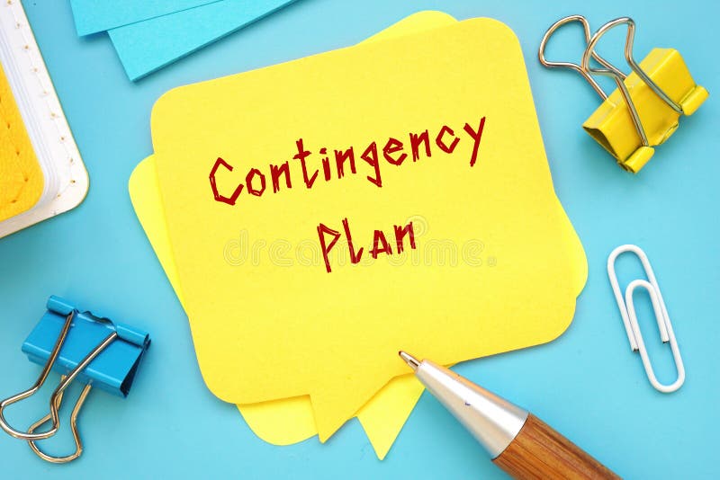 Contingency Plan is Shown on the Conceptual Photo Using the Text Stock ...