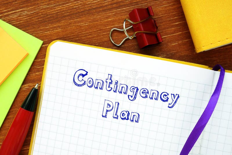 Contingency Plan is Shown on the Conceptual Photo Using the Text Stock ...