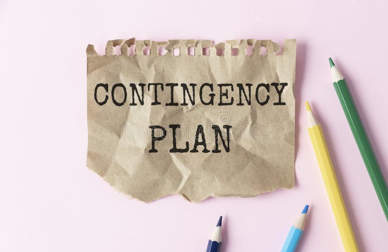 Contingency Plan Text Concept Write on Paper Stock Image - Image of ...