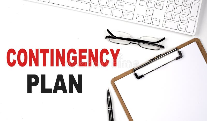 CONTINGENCY PLAN Text Written on the White Background with Keyboard ...