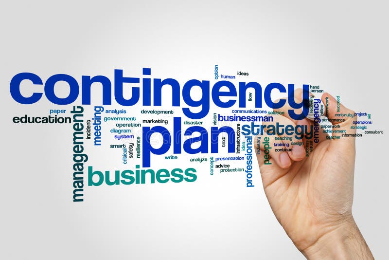 Contingency Plan Word Cloud Concept on Grey Background Stock Image ...