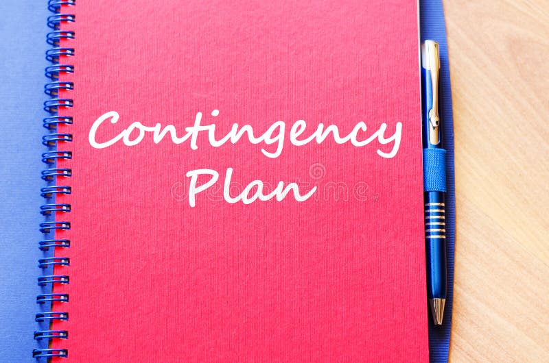 Contingency Plan Write on Notebook Stock Photo - Image of disaster ...