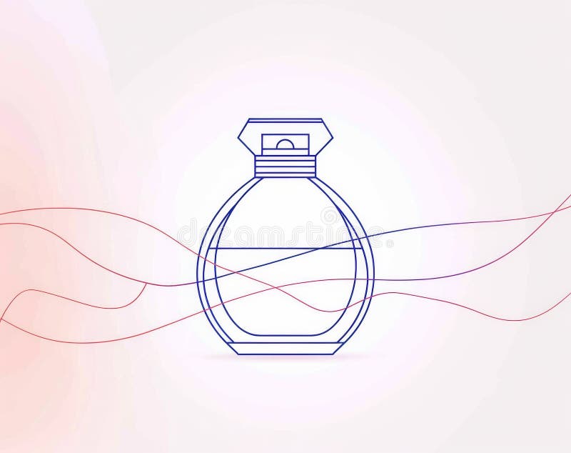 Continual Outlines of Perfume Spray Bottles. Editable Modern ...
