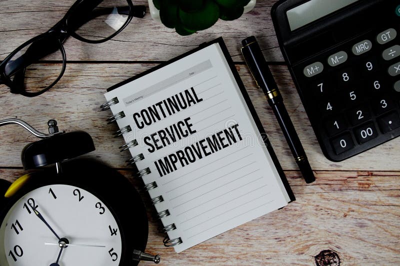 Continual Service Improvement (CSI) Text on Notepad, Business and ...