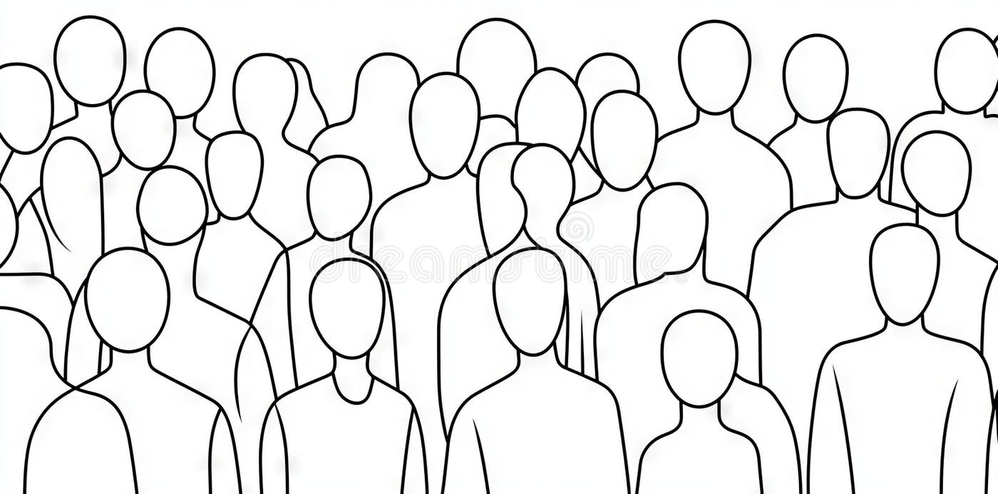 Simple Drawing Crowd Stock Illustrations – 1,346 Simple Drawing Crowd ...