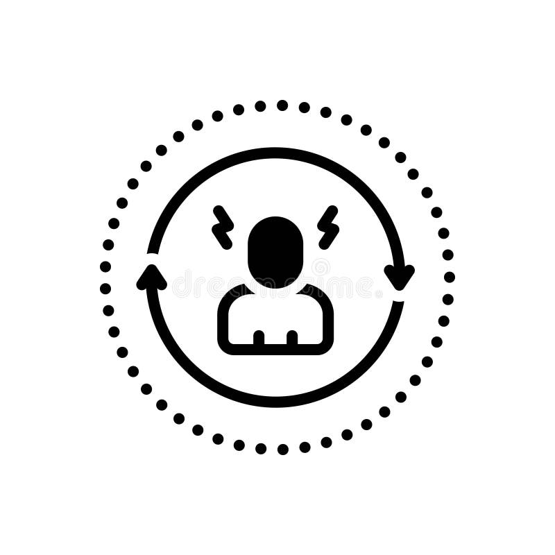 Black Solid Icon for Continually, Continual and Incessant Stock Vector ...