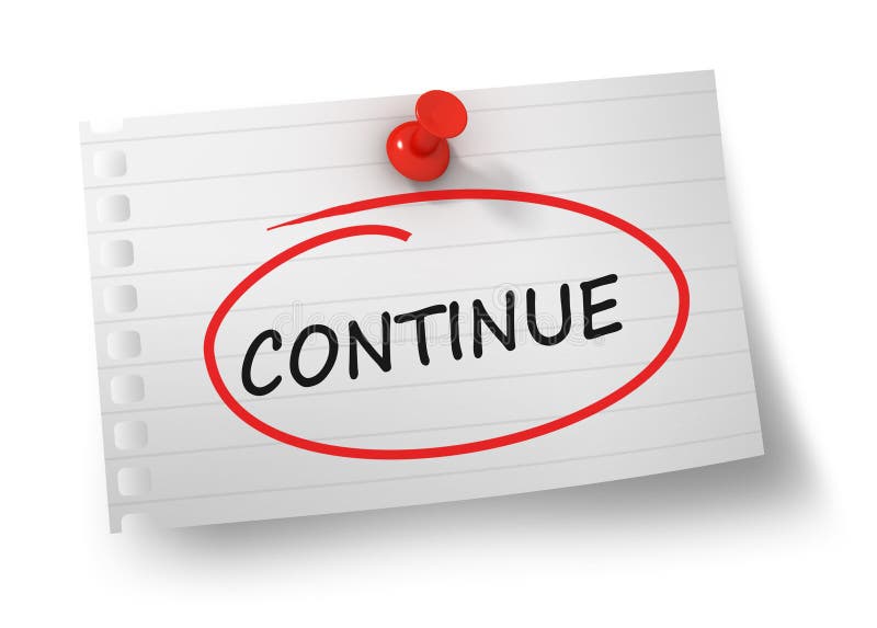 Continue Concept 3d Illustration Isolated Stock Illustration ...