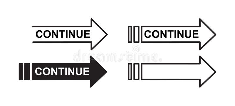 Continue Icon, Vector Illustration Stock Vector - Illustration of shift ...