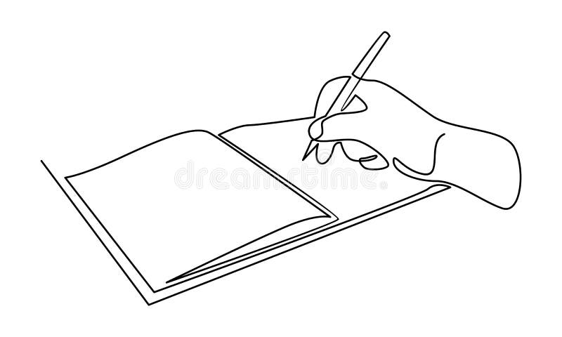 Writing Black Line People Stock Illustrations – 717 Writing Black Line ...