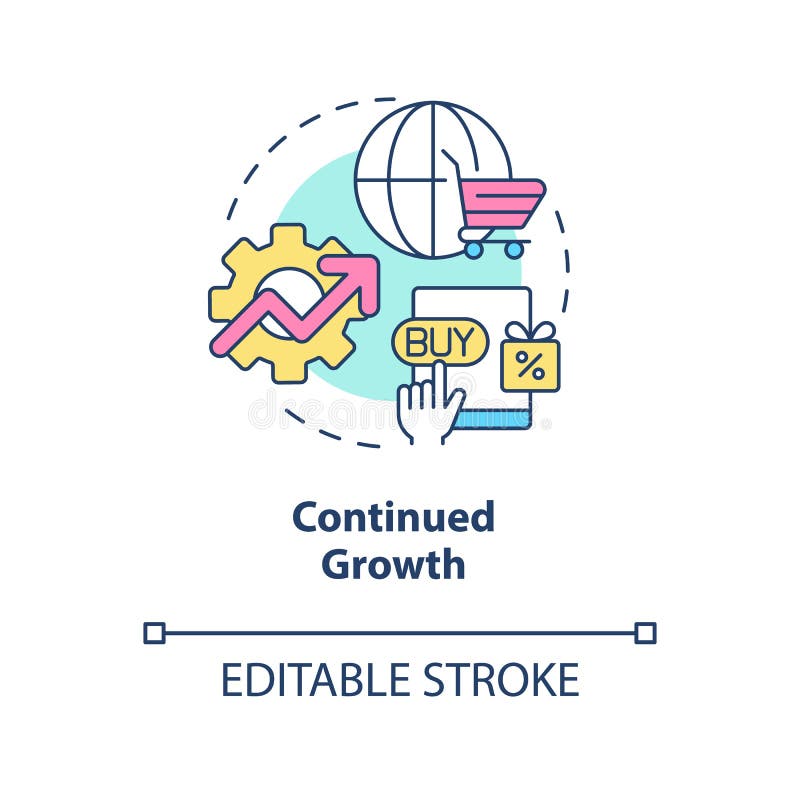 Continued Growth Concept Icon Stock Vector - Illustration of industry ... Continued Growth Concept Icon Stock Vector - Illustration of industry ...