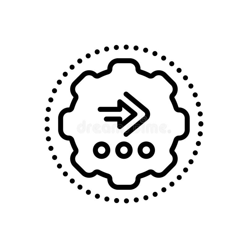 Black Line Icon for Continued, Endless and Extended Stock Vector ...