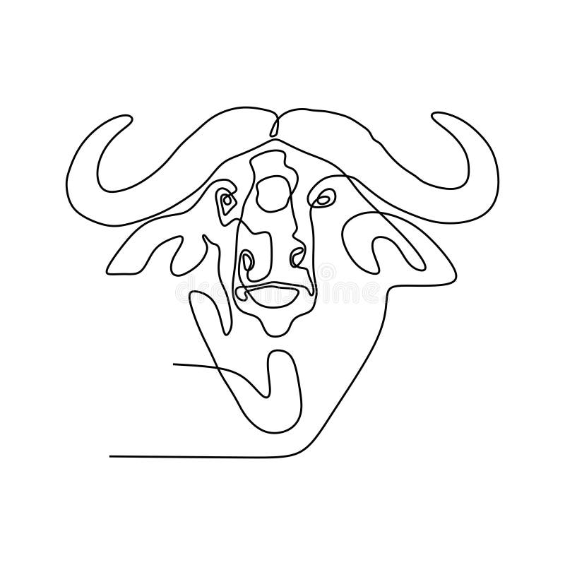 Bull Continuous Line Outline Stock Illustrations – 339 Bull Continuous ...