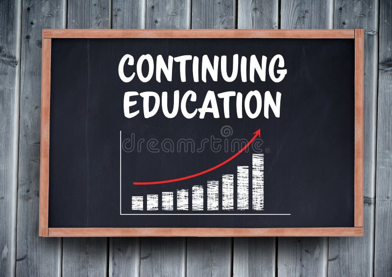 Continuing Education on Blackboard Stock Illustration - Illustration of ...