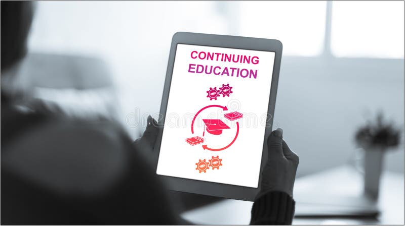 Continuing Education Concept on a Tablet Stock Image - Image of ...