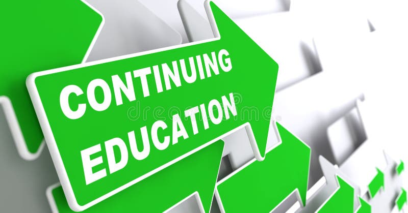 Continuing Education Constant Learning Street Signs Stock Illustration ...