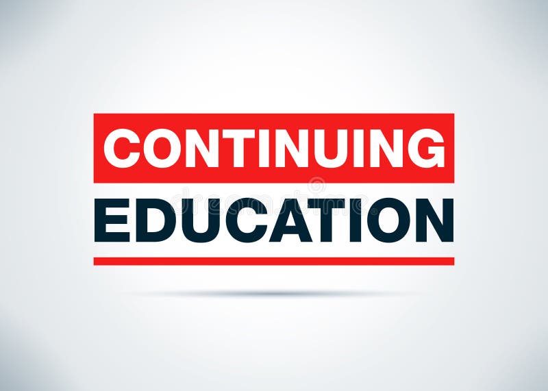 Continuing Education Abstract Flat Background Design Illustration Stock ...