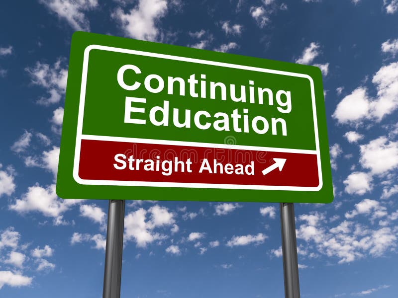 Continuing Education Constant Learning Street Signs Stock Illustration ...