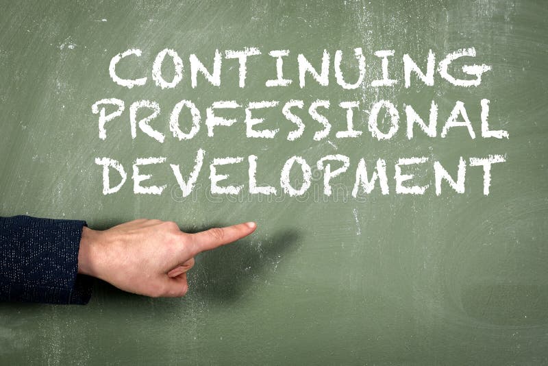 Continuing Professional Development. Text on a Green Chalkboard ...