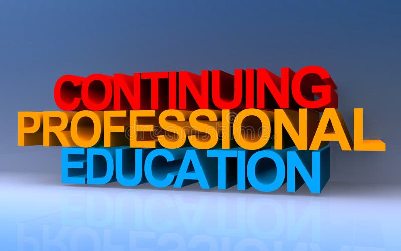 Continuing Professional Education on Blue Stock Illustration ...