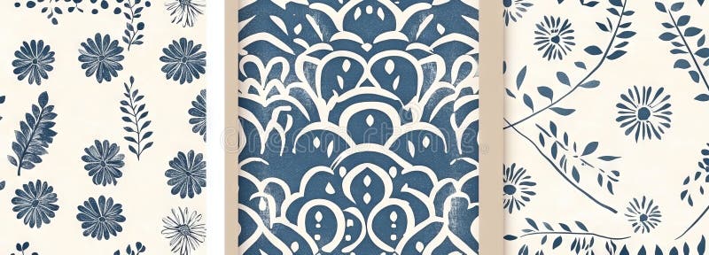 Continuous Abstract Pattern. Hand-drawn Tropical Retro Seamless Pattern ...