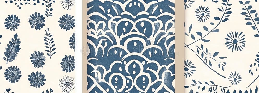 Continuous Abstract Pattern. Hand-drawn Tropical Retro Seamless Pattern ...