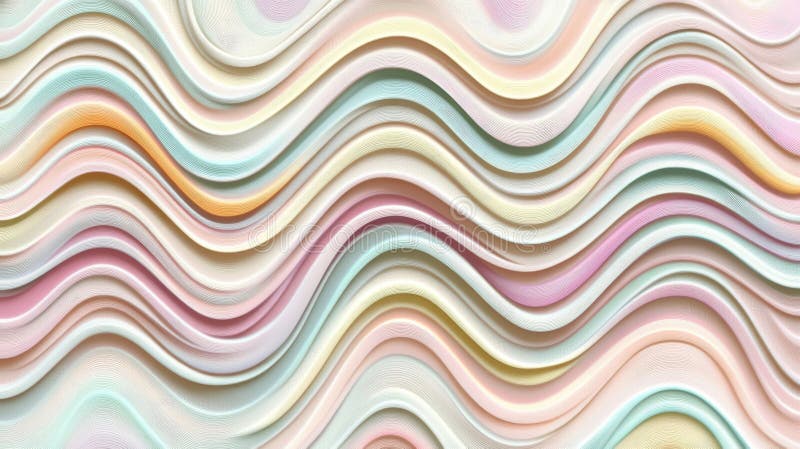 A Continuous Background with Waves and a Gentle Pastel Gradient in Mint ...